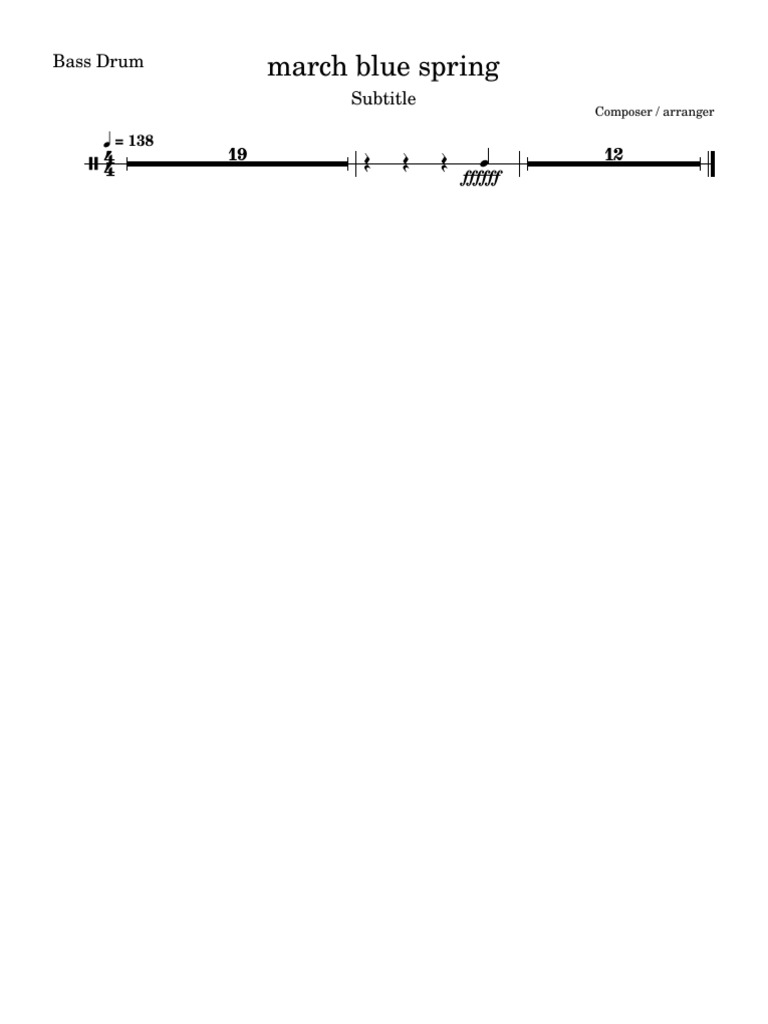 March Blue Spring-Bass - Drum | PDF