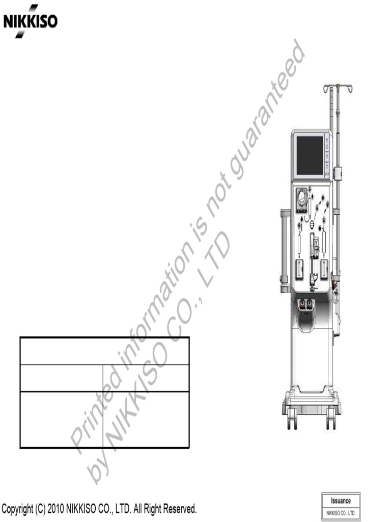 Manual Nikkiso | PDF | Valve | Leak