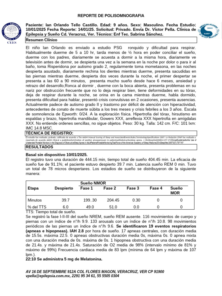 REPORTE Ian Orlando Tello Castillo Reporte PSG Terminado. (1)1 (1) | PDF | Dormir | Enfermedades ...
