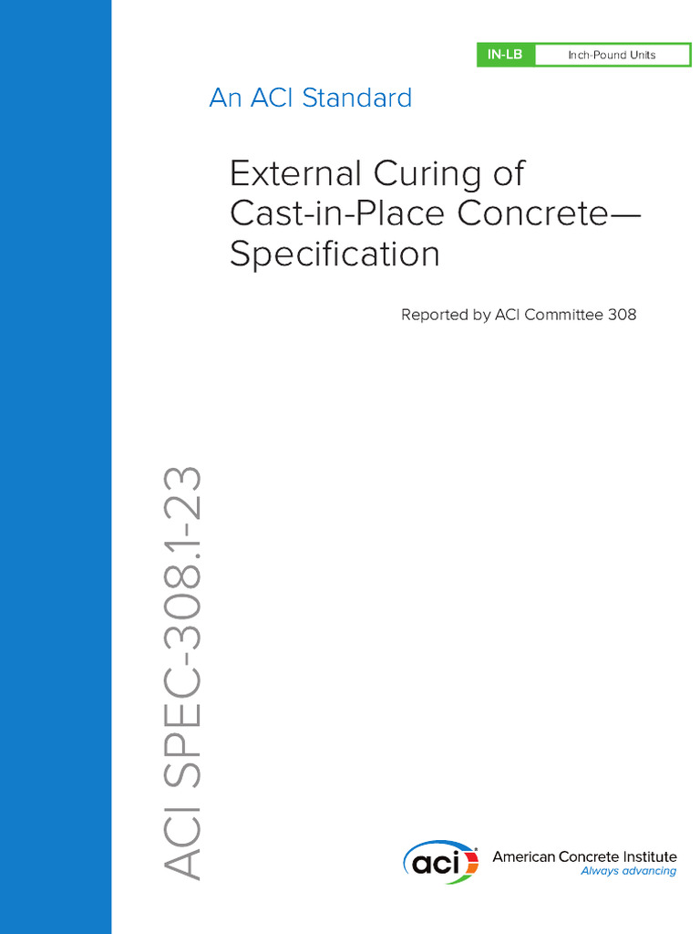 ACI SPEC-308.1-23 | PDF | Specification (Technical Standard)