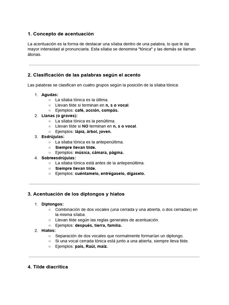 Guía Completa de Acentuación Española | PDF | Fonética | Lingüística