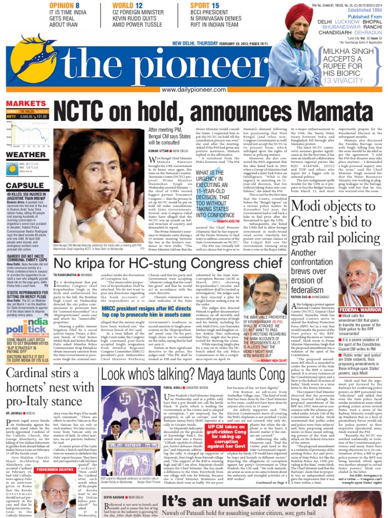 Today - Epaper 23 2 2012 | PDF | Narendra Modi | Crime Thriller