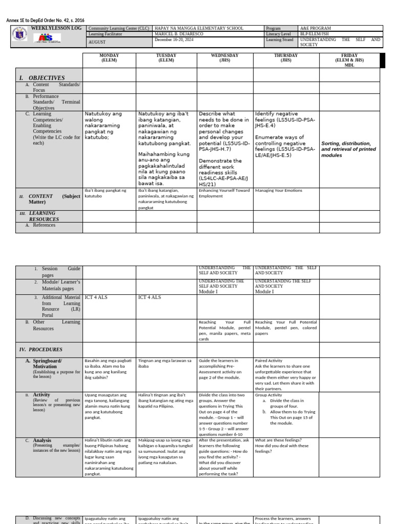 Understanding Self and Society | PDF