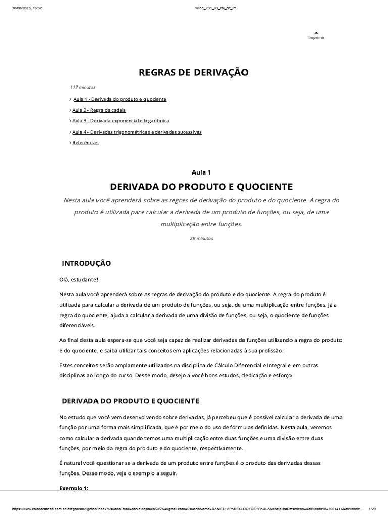 Cw3 | PDF | Derivado | Curva