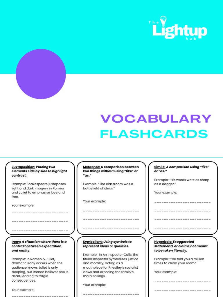 GCSE Vocab Booster Pack (Part 2) | PDF | Satire