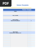 Free Kaizen Template Excel Download | PDF | Art | Technology & Engineering