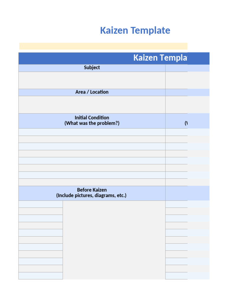 Kaizen Template | PDF