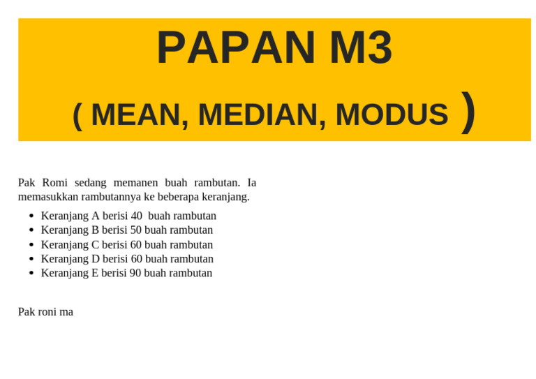 Pak Romi Sedang Memanen Buah Rambutan | PDF