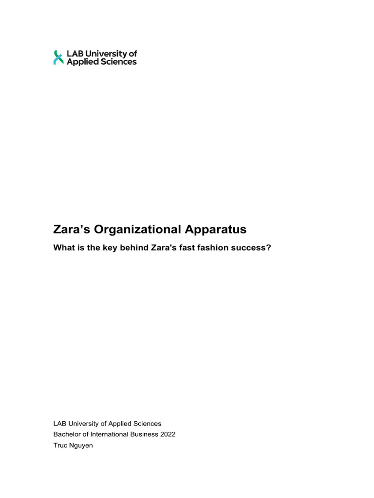 Zara's Organizational Apparatus: What Is The Key Behind Zara's Fast ...