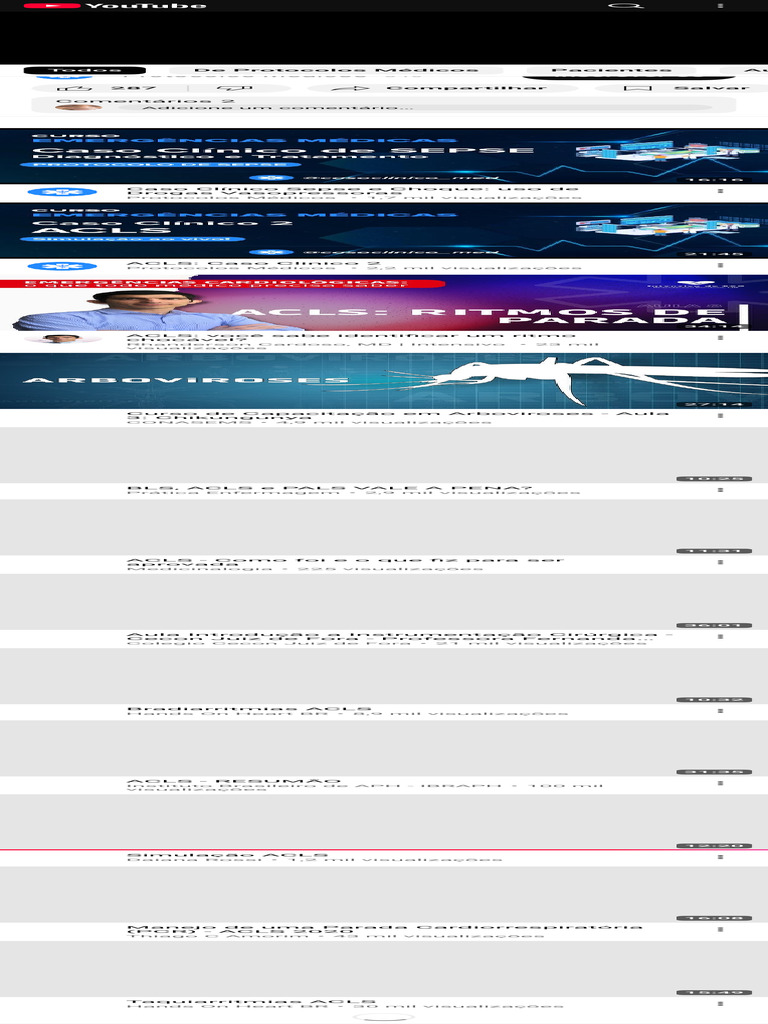 ACLS (2022) Aula de Revisão completa! - YouTube | PDF | Especialidades médicas | Remédio