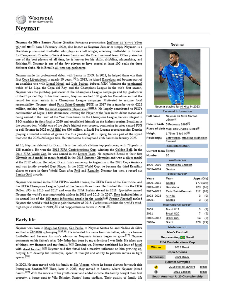 Neymar | PDF | Fc Barcelona | Association Football