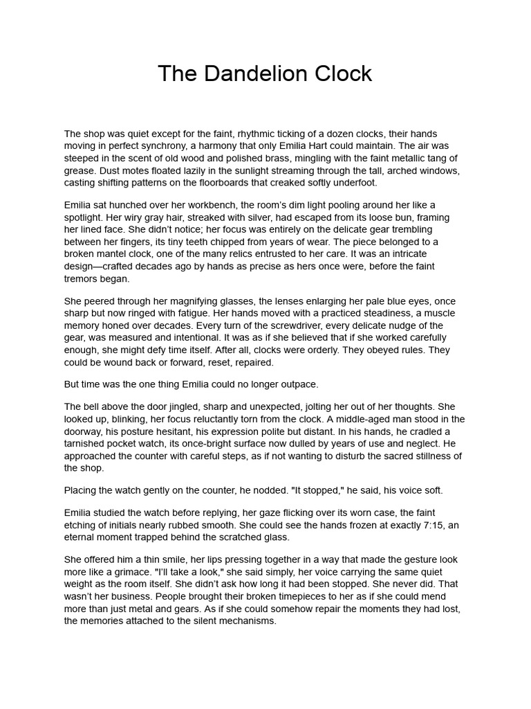 The dandelion clock | PDF