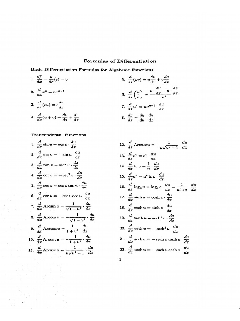 INTEGRAL-CALCULUS-FORMULA | PDF
