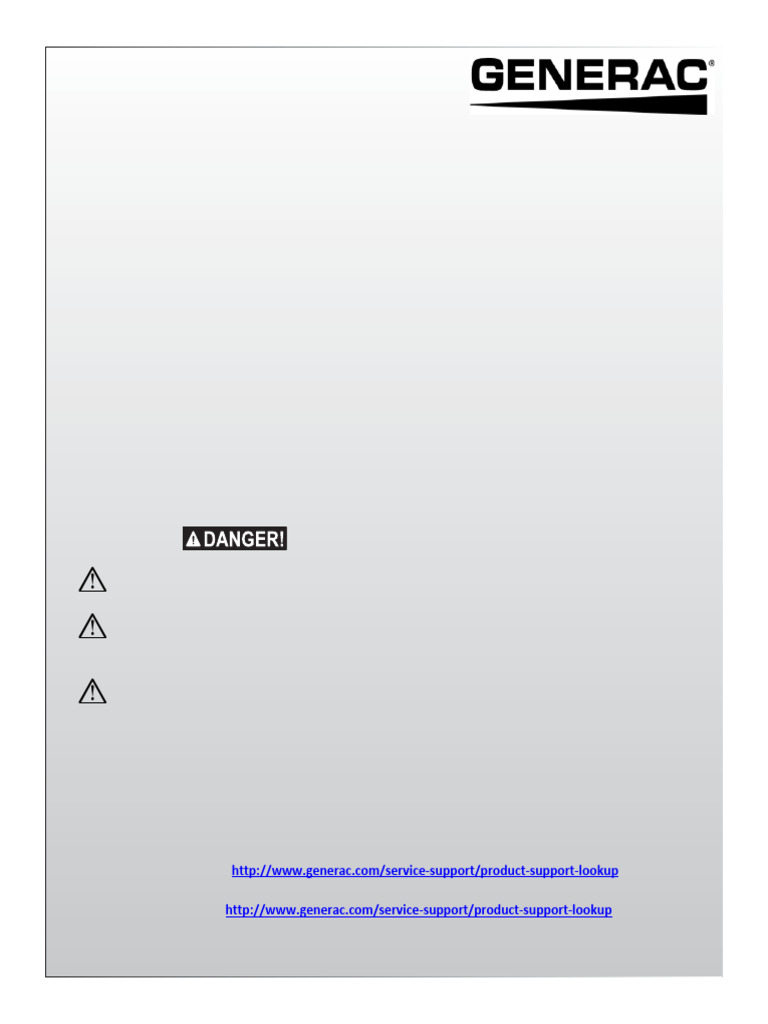 Generac Installation Manual | PDF | Electric Generator | Switch