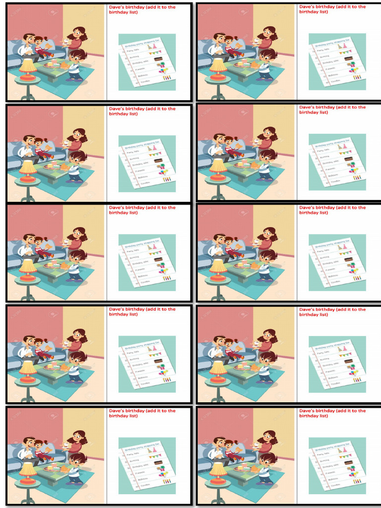 Preparing For My Birthday Party | PDF