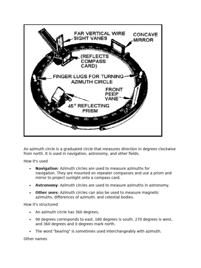 Using Azimuth Circles in Navigation | PDF