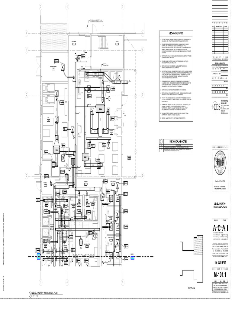 M 101.1 LEVEL 1 NORTH - MECHANICAL PLAN Rev.1 | PDF | Duct (Flow ...