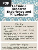PRACTICAL RESEARCH 1 Chapter 1 - Lesson 1 | PDF | Inquiry | Knowledge