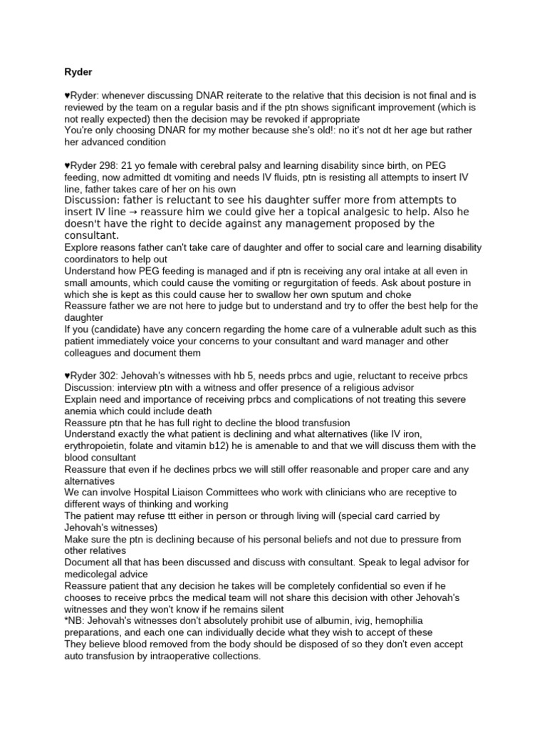 Ryder | PDF | Autopsy | Organ Transplantation