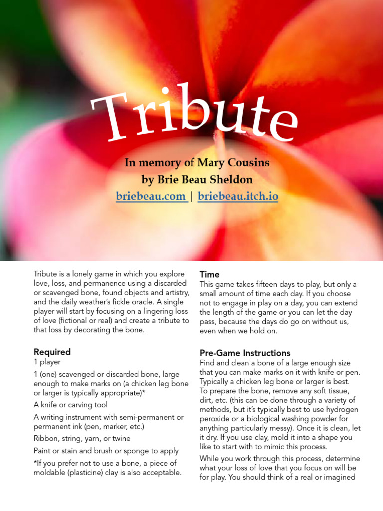 Tribute Pdf