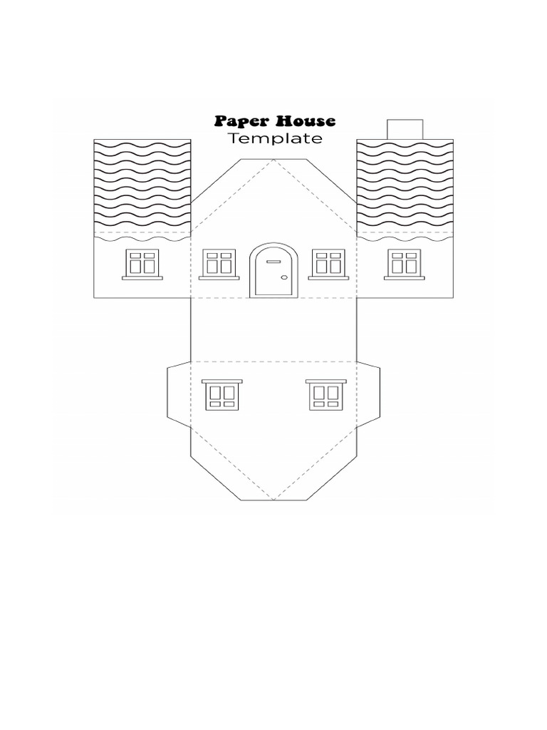 Free Printable Paper House Template - 124163.png | PDF
