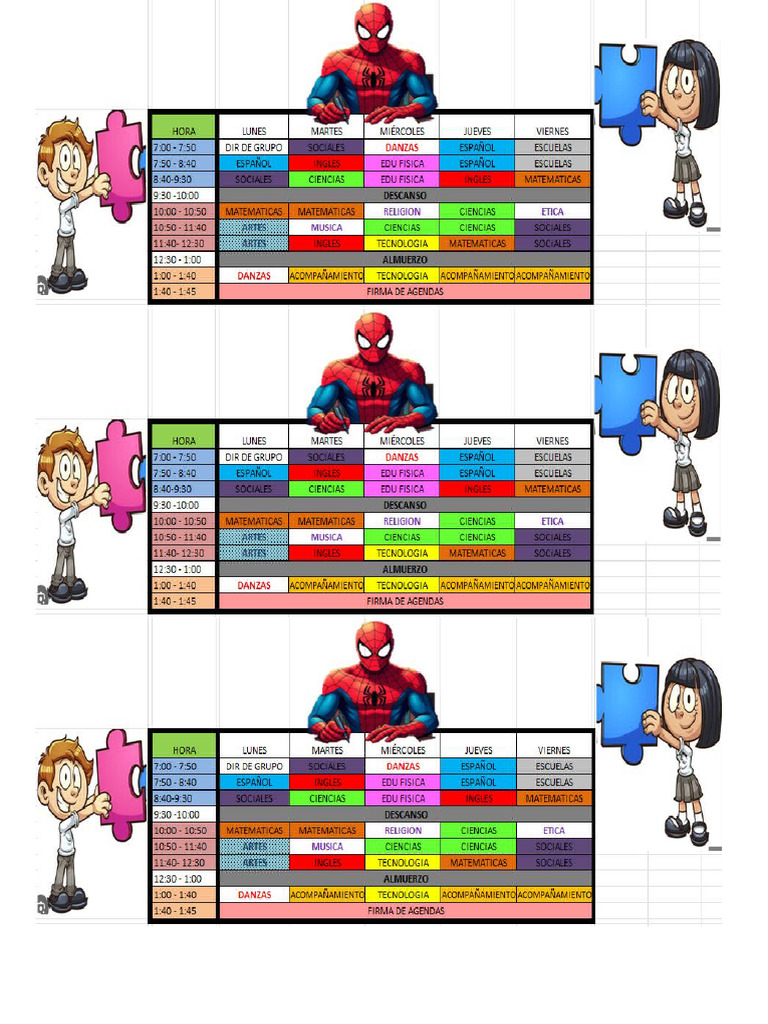 HORARIO UNEPA AÑO 2025 | PDF