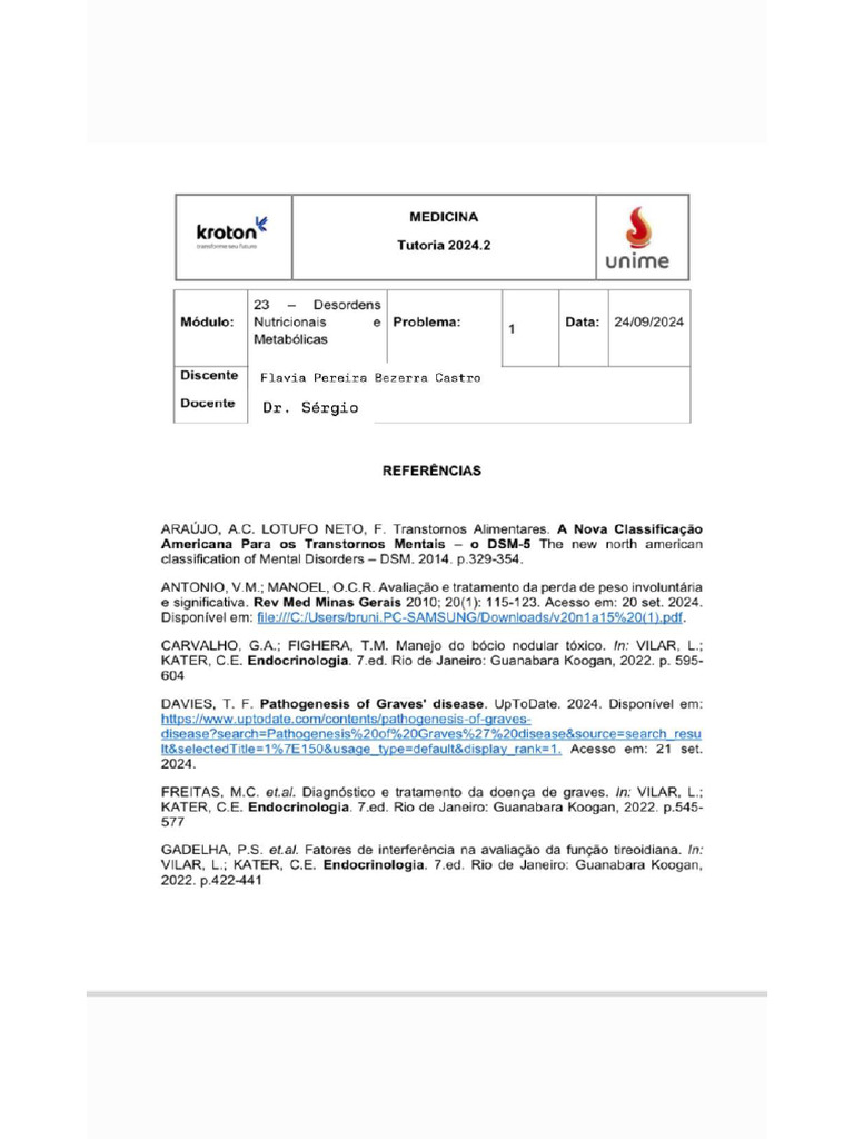 Ref. P1. Flávia Castro. | PDF