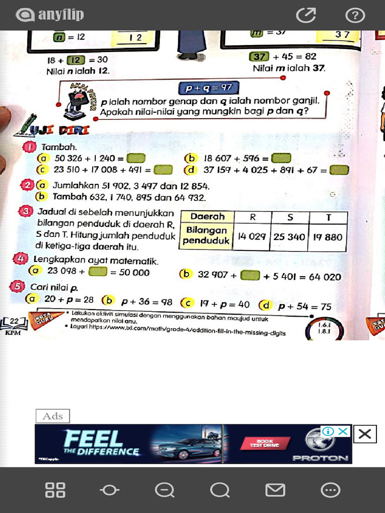 Buku Teks Matematik Tahun 4 KSSR Semakan | PDF