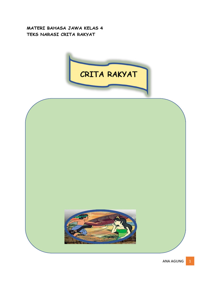 Unsur Intrinsik Crita Rakyat Jawa | PDF