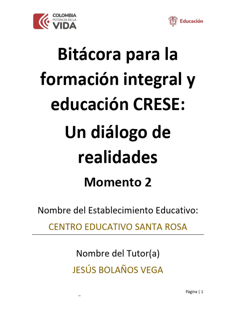 Formación Integral CRESE | PDF | Plan de estudios | Aprendizaje