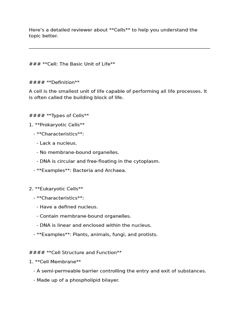 cell | PDF | Cell (Biology) | Endoplasmic Reticulum
