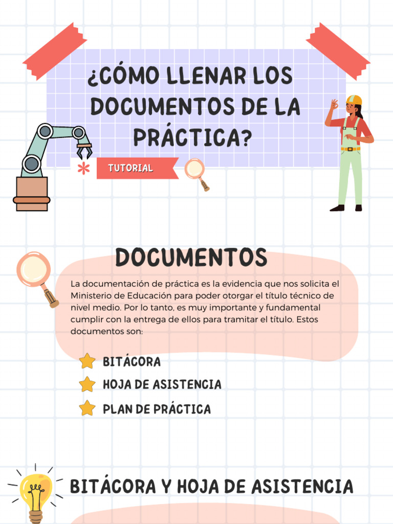 Estudiante. Tutorial Llenado Doc Práctica | PDF