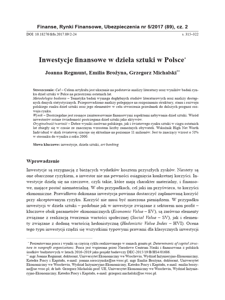 Rynek Sztuki W Polsce | PDF