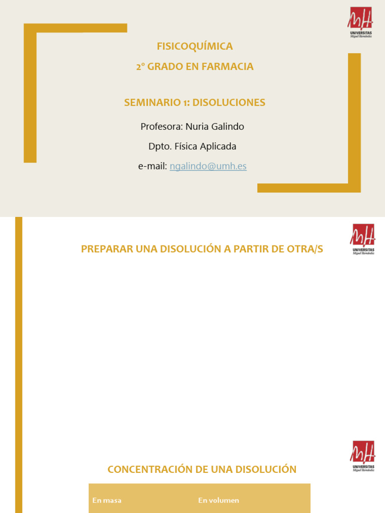 2022 SEMFQ-1 Disoluciones | PDF | Concentración | Fenómenos científicos