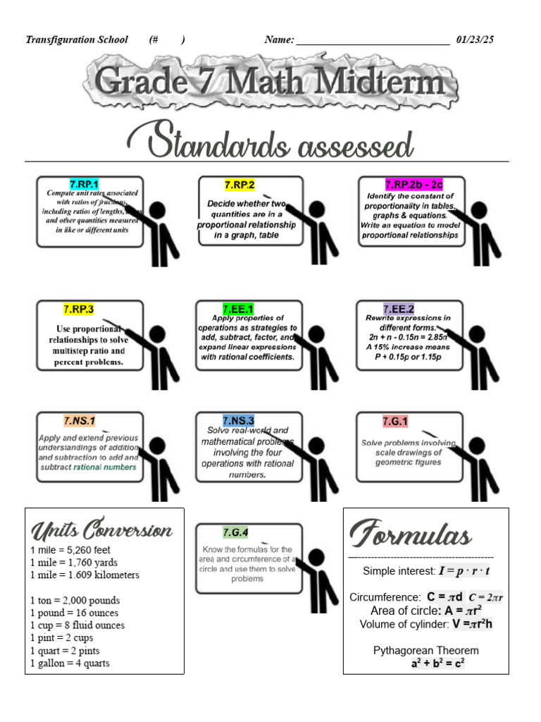 Nicholas Lau - [Template] gr 7 Math Midterm exam ´25 | PDF | Prices
