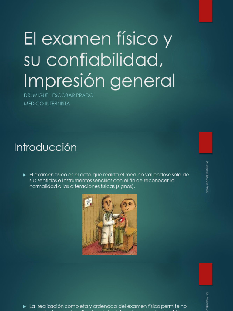 Examen Fisico y Su Confiabilidad | PDF | Examen físico | Sonido