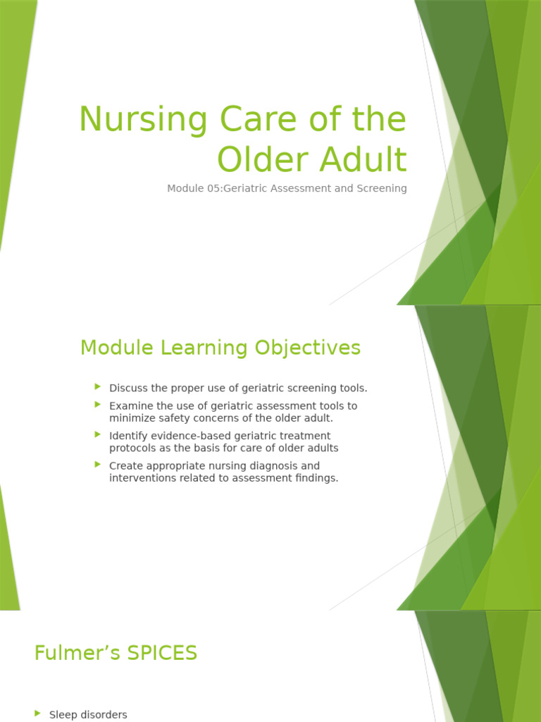 NUR2214-Mod - 05-Special Considerations in Geriatric Health Assessments ...