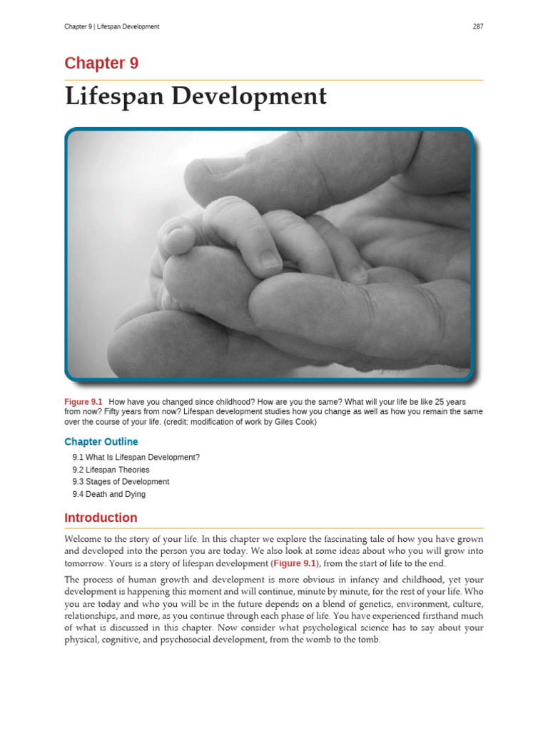 Psychology OpenStax Chapter 9 Lifespan Development | PDF