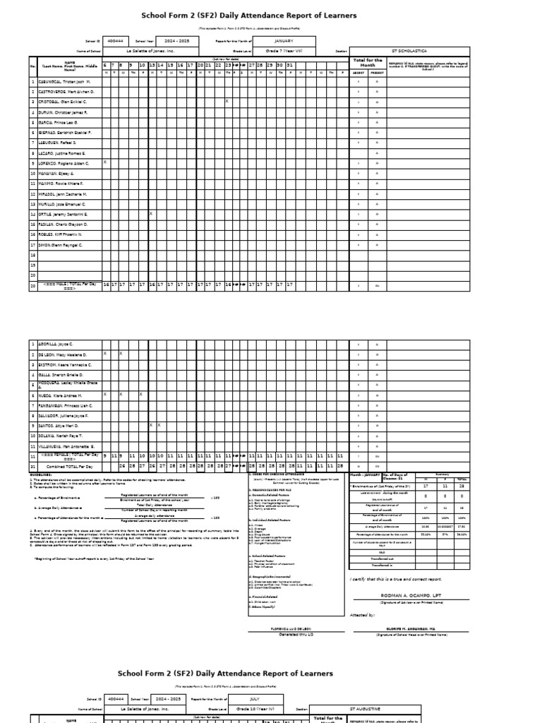 Sf2 2024 Grade 10 Year IV ST Augustine | PDF | Social Policy | Human ...