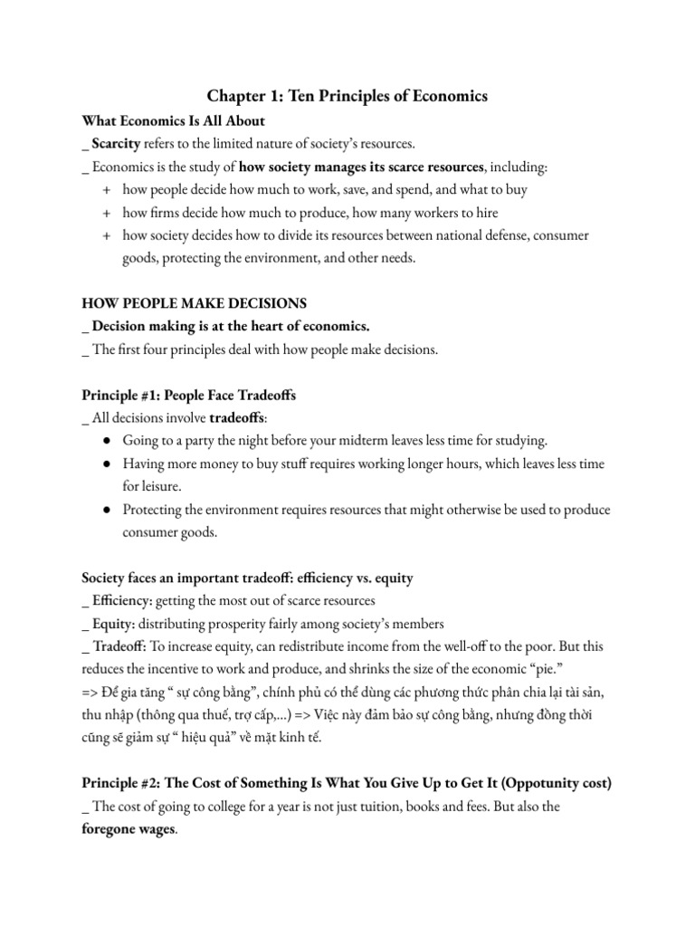 Ten Key Economic Principles Explained | PDF | Prices | Inflation