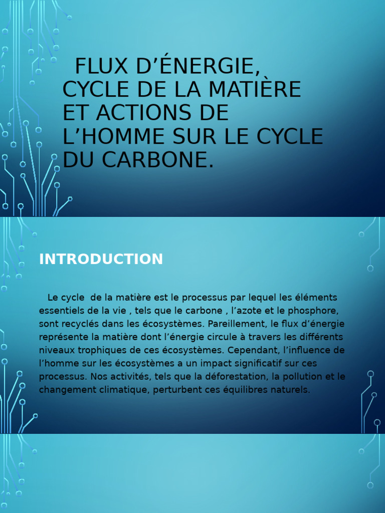 Impact humain sur le cycle du carbone | PDF