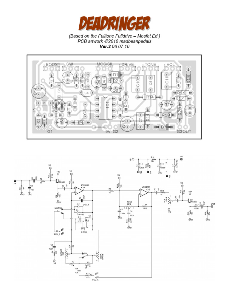 Fulltone Fulldrive 2 Mosfet Schematic | PDF