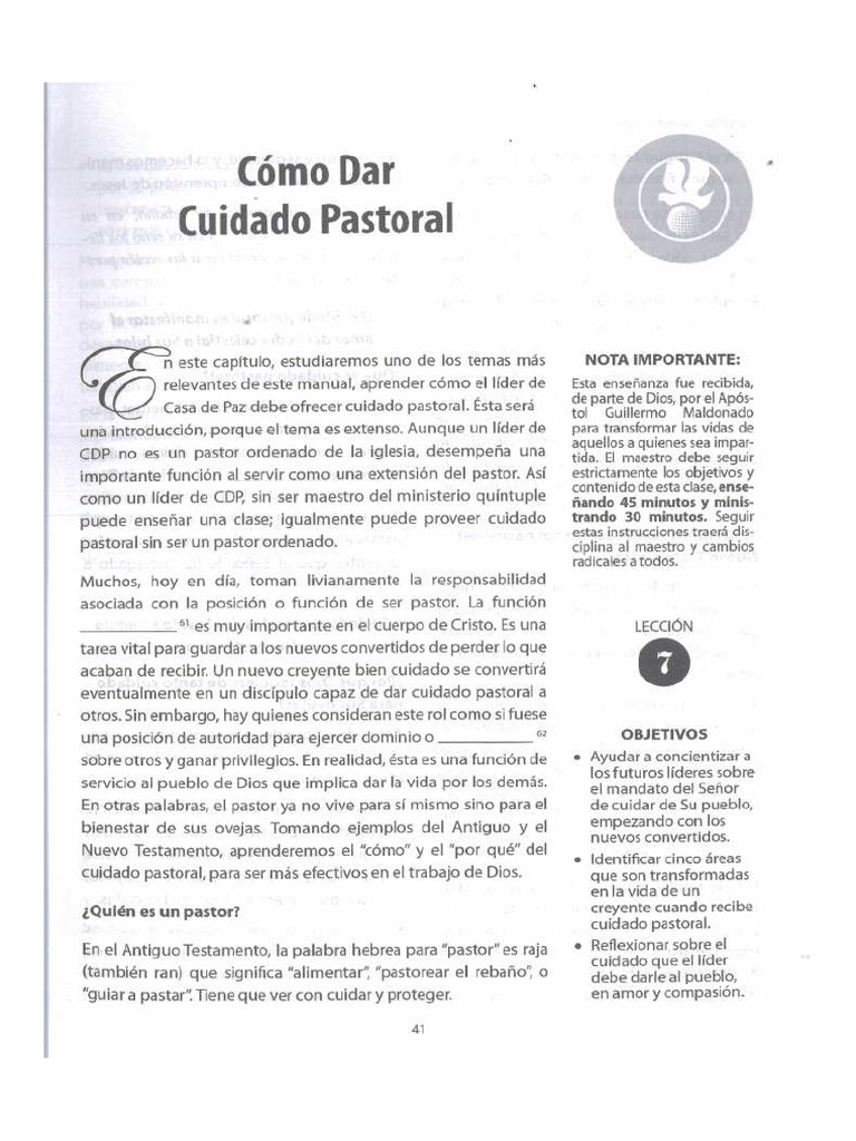Agm Edcp 2016 7 Cuidado Pastoral | PDF