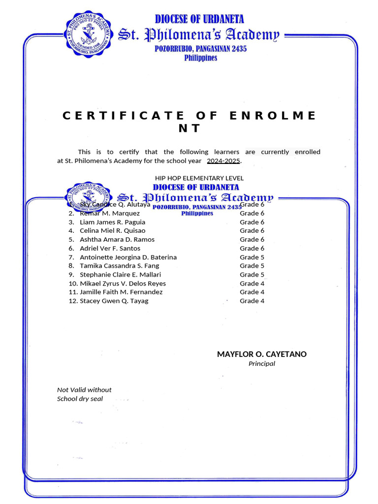 Certification-Fot Hiphop Elem | PDF