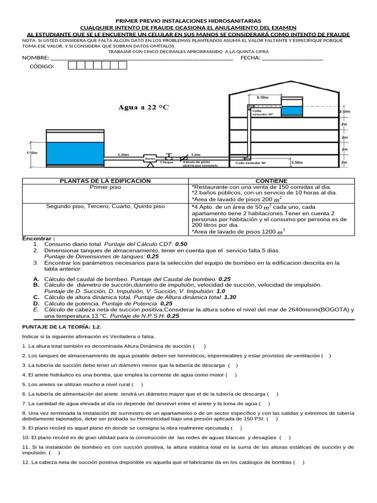 Primer Previo Instalaciones | PDF | Tubería (transporte de fluidos) | Agua
