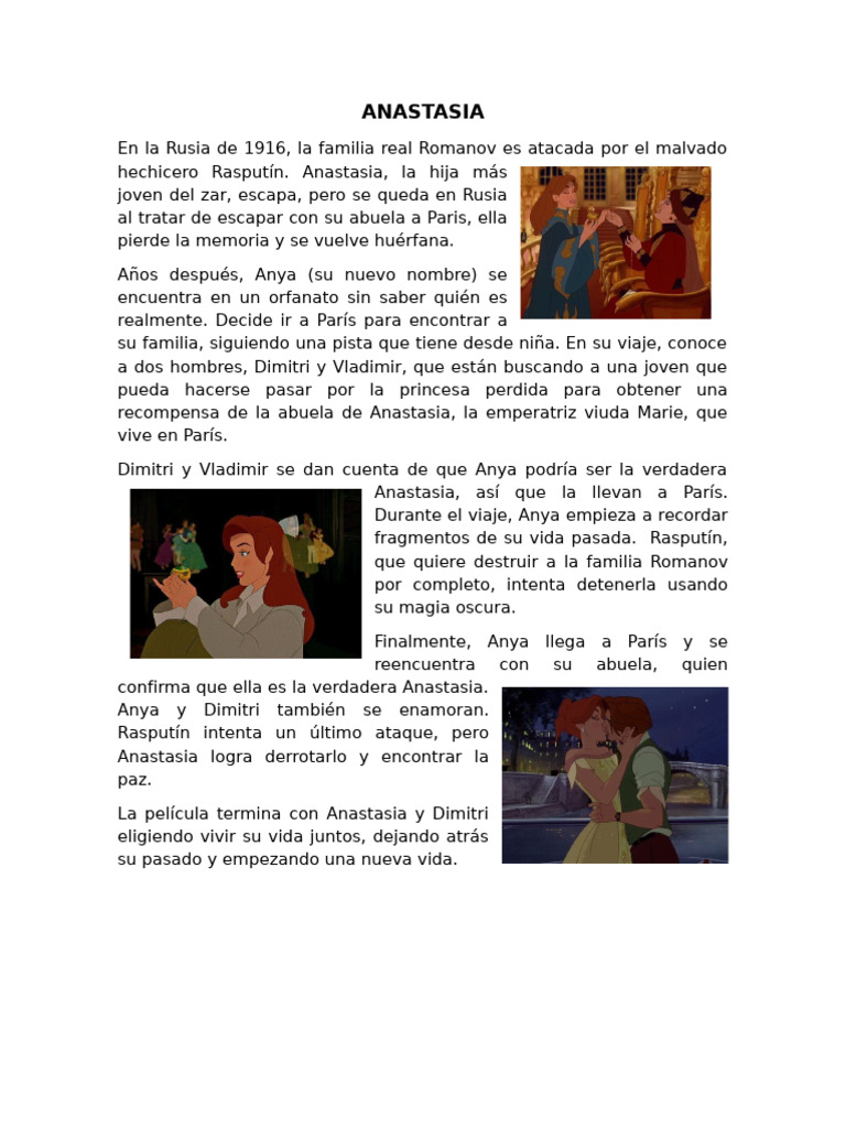resumen de anastasia | PDF