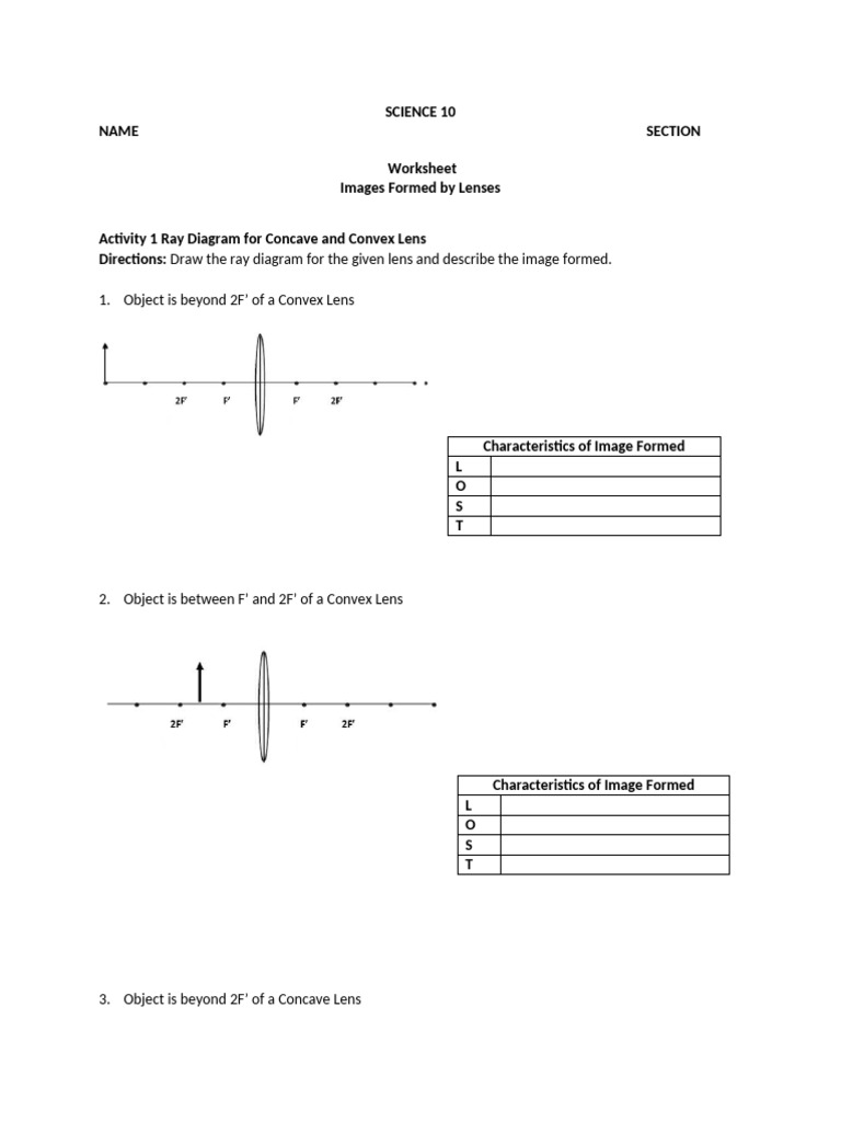 Images Formed by Lenses Uses of Mirrors and and Lenses Version 2 | PDF ...