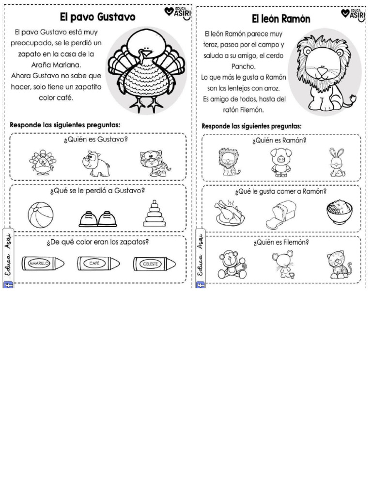 Lecturas de Comprensión Lectora para 1 y 2 Grado | PDF