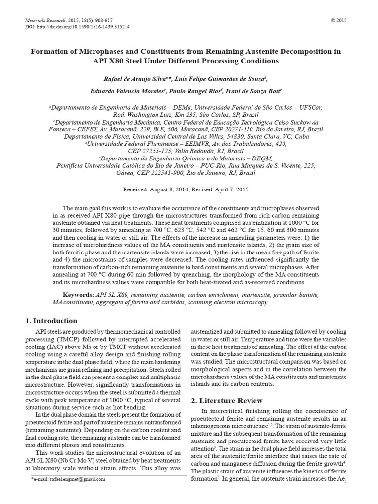 Formation of Microphases and Constituents | PDF | Heat Treating | Steel