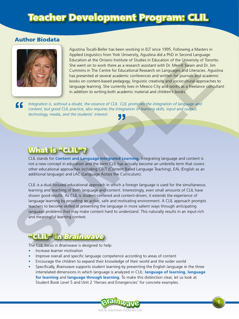 Clil Teacher Development Program | PDF | Learning | Teachers